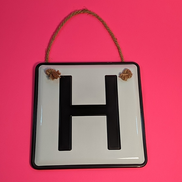 Wall Decor | Metal Monogram With Rope Letter H New | Poshmark